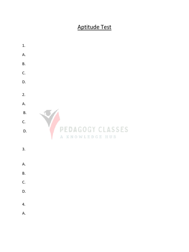 Aptitude Test | PDF