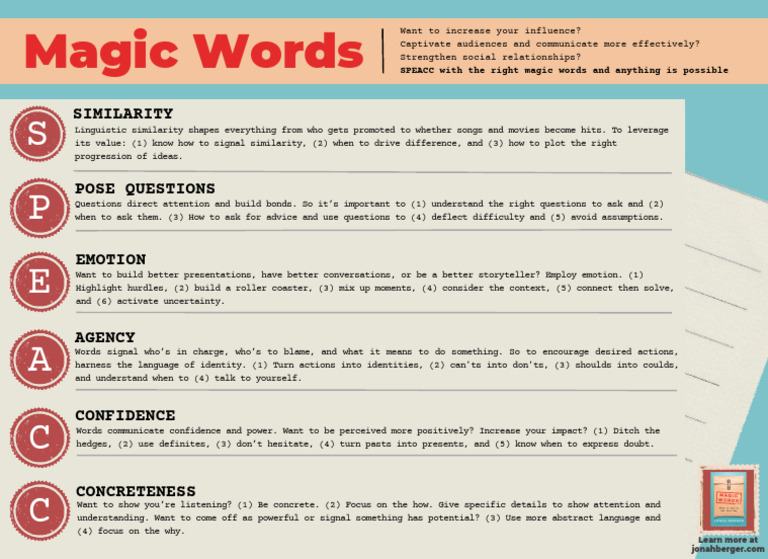 Magic Words One Pager | PDF