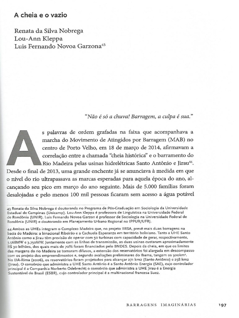 Capítulo-A Cheia e o Vazio-Renata Nóbrega, Lou-Ann Kleppa e Luis ...