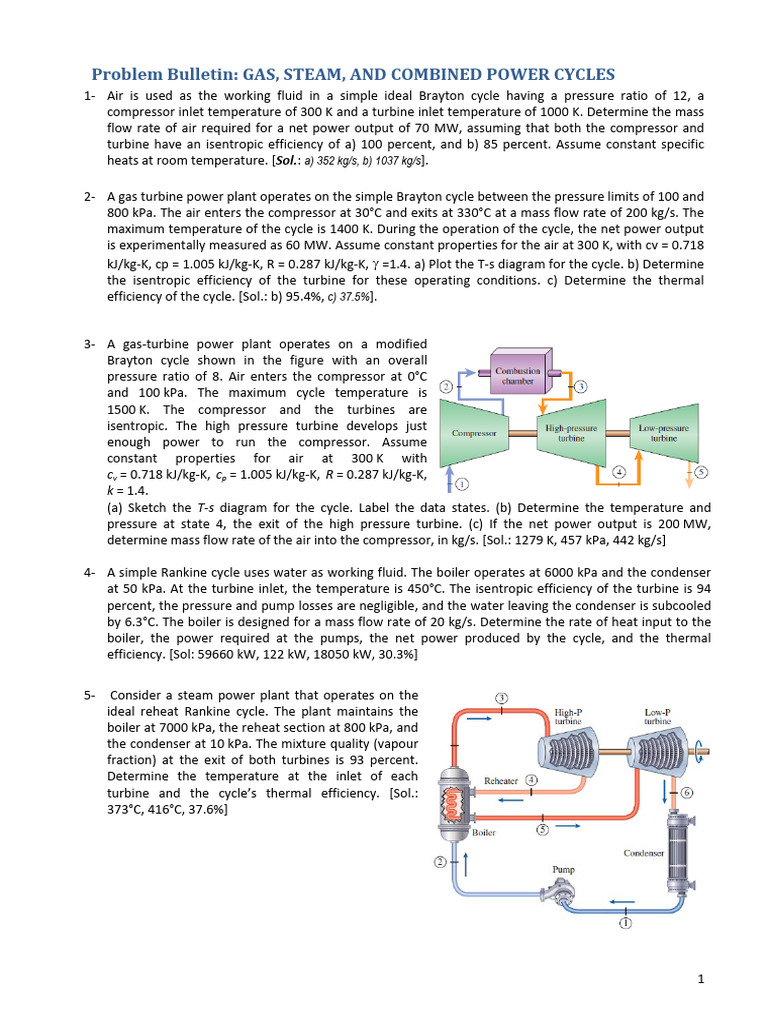 Power production cycles | PDF | Steam | Transparent Materials