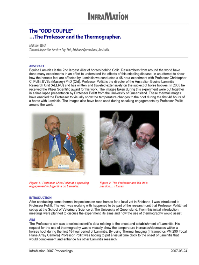 He "ODD COUPLE" ... The Professor and The Thermographer. | PDF