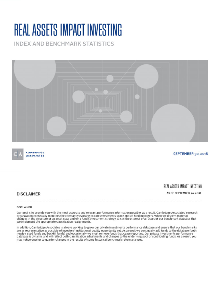 Real Assets Impact Investing Benchmark | PDF | Investment Management ...
