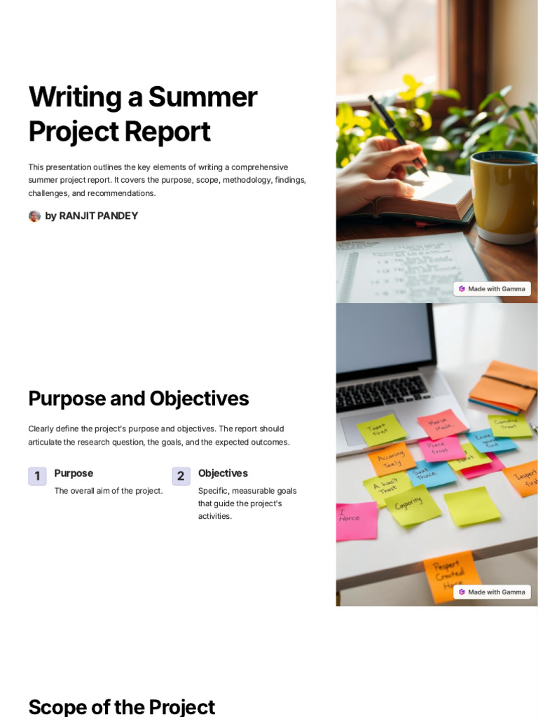 Writing A Summer Project Report | PDF | Methodology | Data Analysis