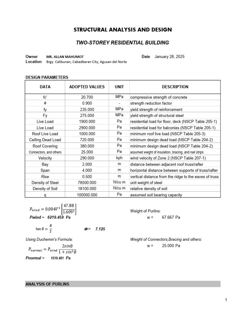 Structural Analysis - Allan Mahumot | PDF | Beam (Structure) | Truss