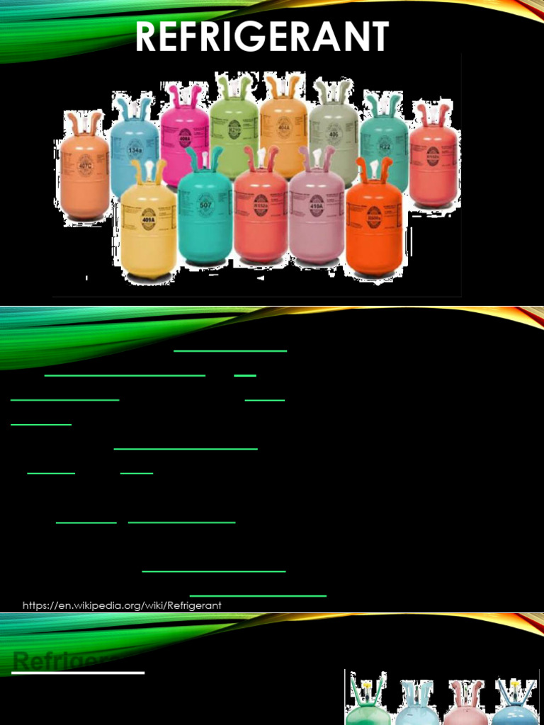 Types of Refrigerant - Application - Req - Pressure | PDF | Chlorofluorocarbon | Home Appliance