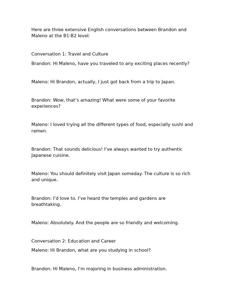 MINNO 2 Conversations b1-b2 | PDF | Grammar | Linguistics