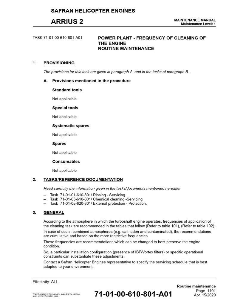 Arrius 2R - Frequencia de Lavagem de Compressor | PDF