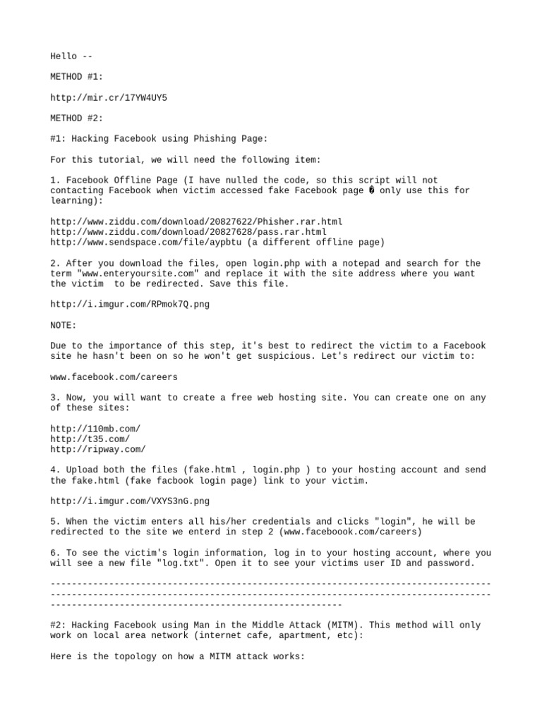 Hack ANY Facebook Account | PDF | Facebook | Login