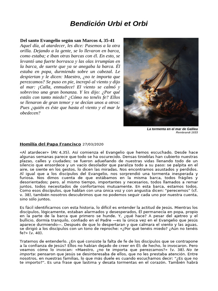 Urbi Et Orbi | PDF | Oración | Jesús