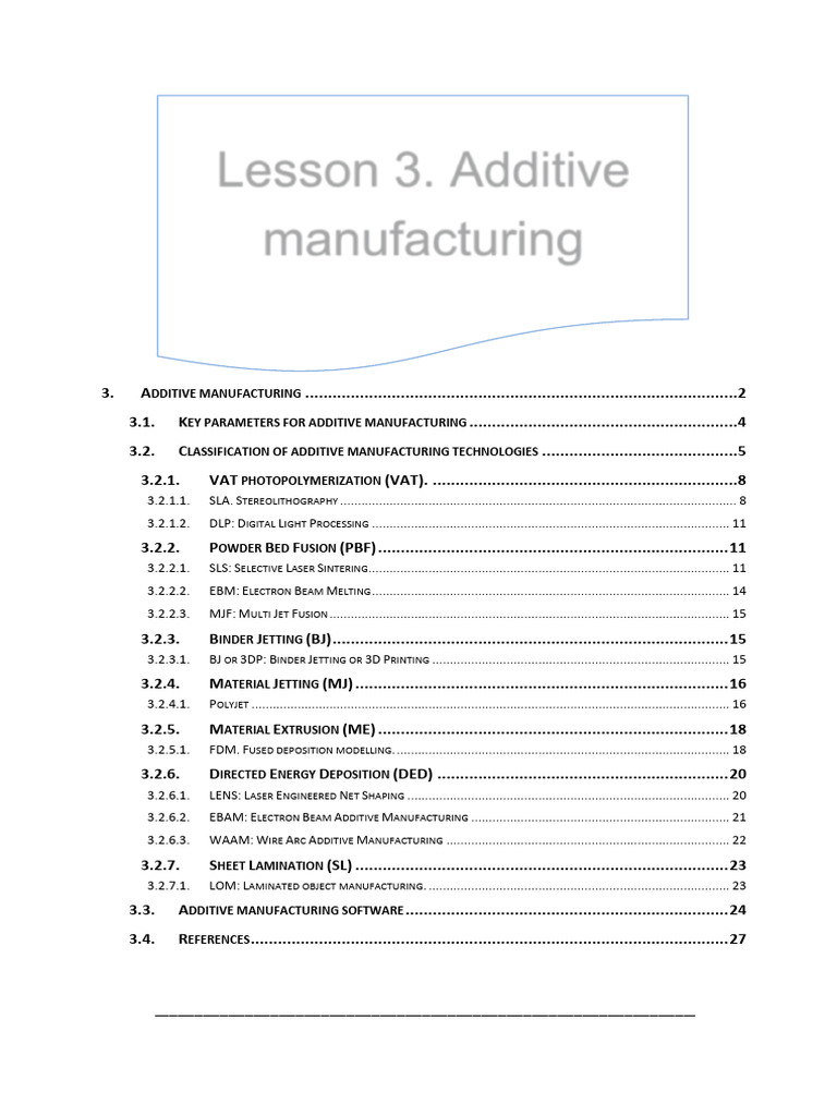 LESSON 3_AM | PDF | 3 D Printing | Materials