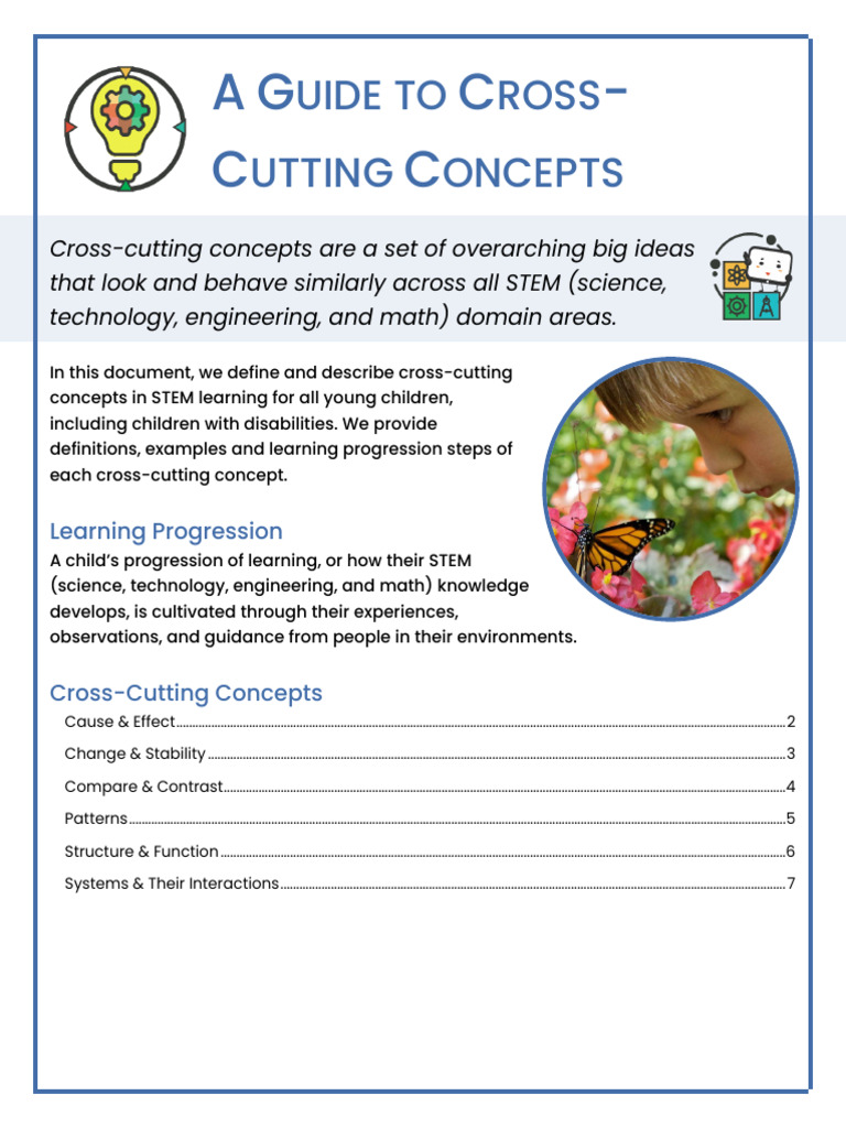 Cross-Cutting Concepts with Learning Progression Steps | PDF ...
