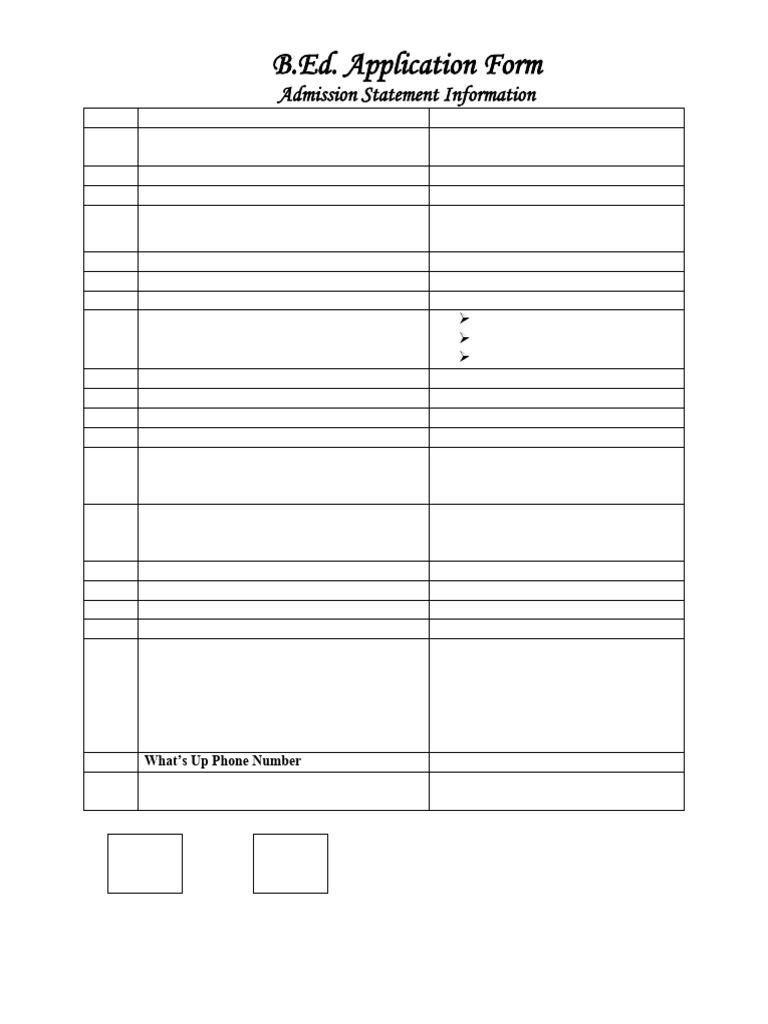 Application Form .B.ed. | PDF