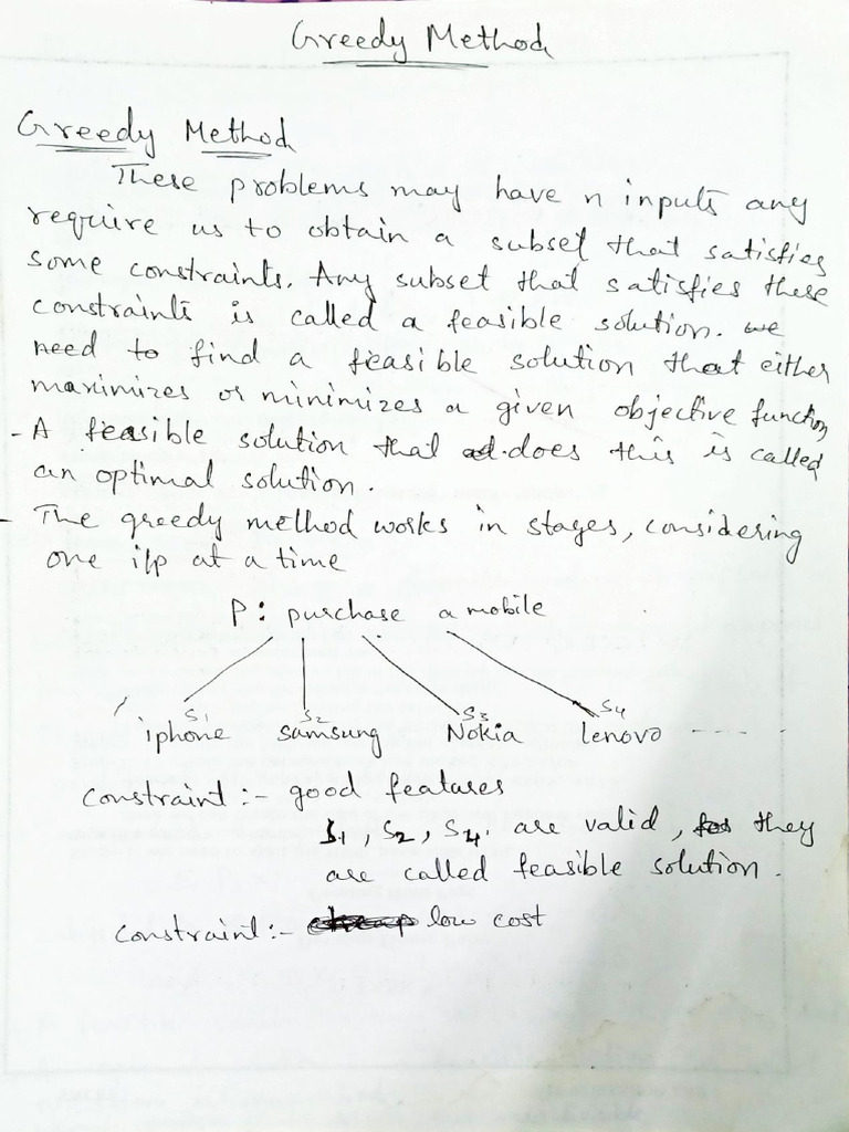 DAA Unit 4 (Greedy Method | PDF