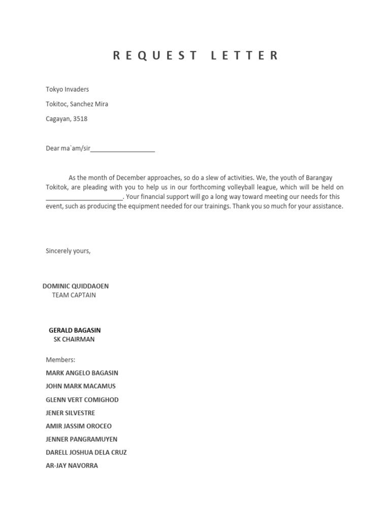 Request Letter | PDF