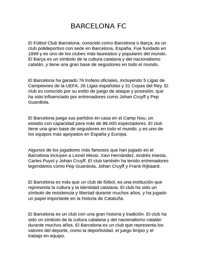 FC Barcelona | PDF