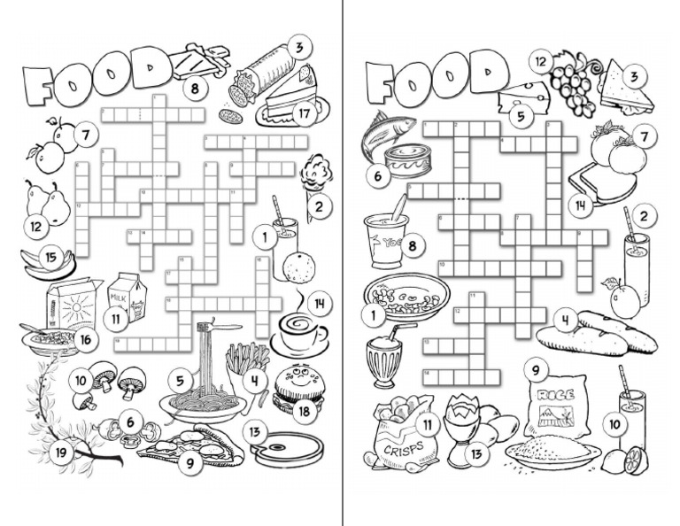 Food, Crosswords | PDF