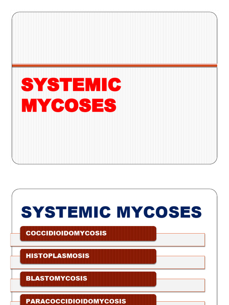 Systemic-Subcu | PDF | Diseases And Disorders | Mycology