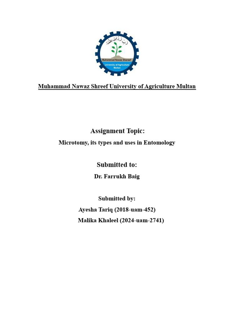 Microtomy in Entomology: Types & Uses | PDF | Scientific Techniques ...