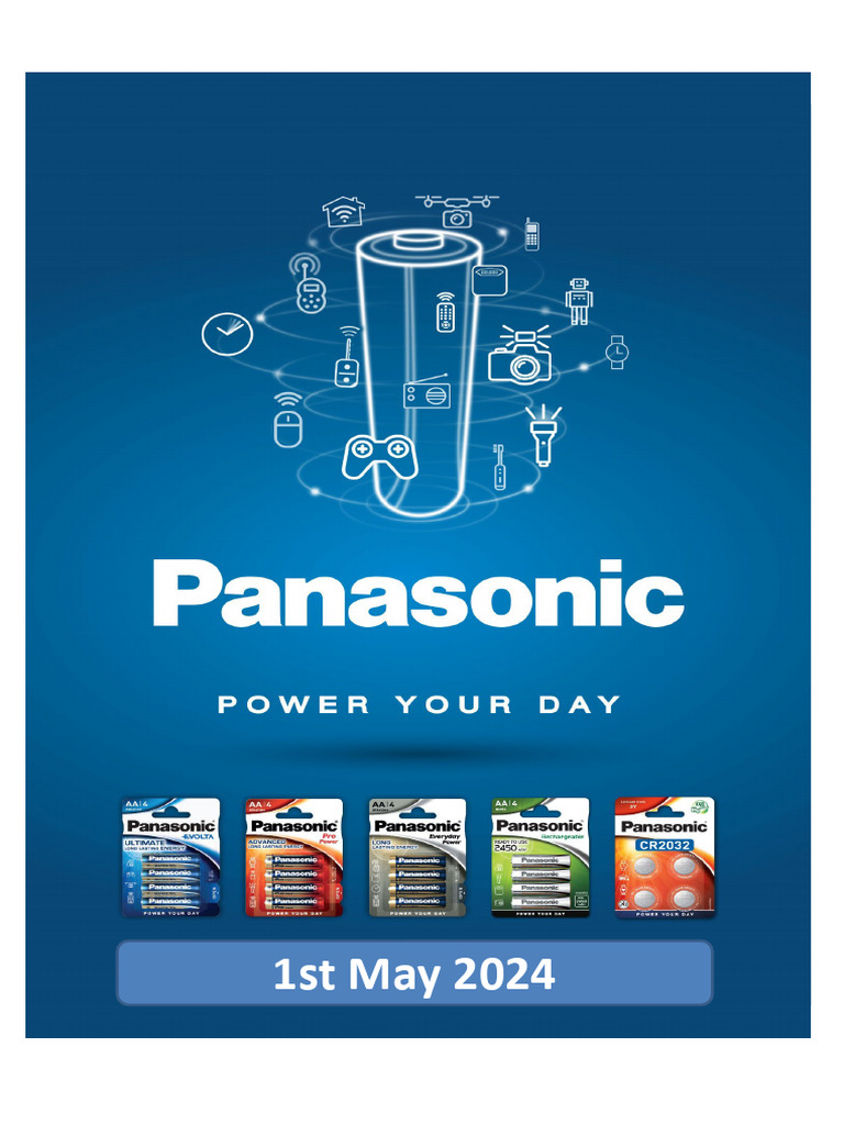 Panasonic Battery Product Catalog 2024 | PDF | Battery Charger | Energy ...