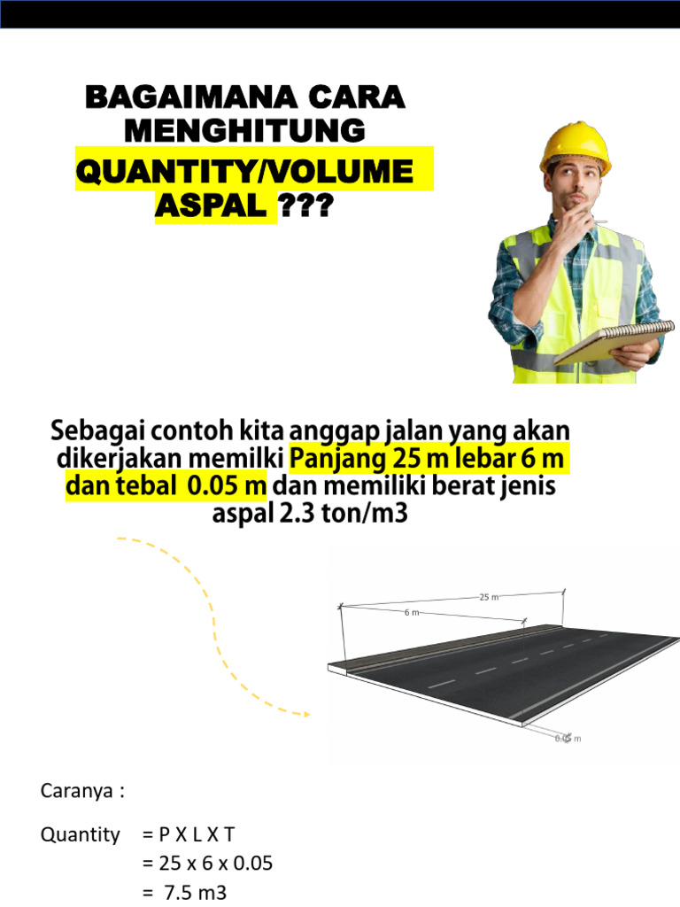Menghitung Quantity - Volume - Aspal - 1713970257 | PDF