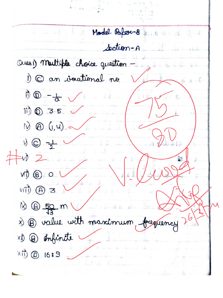 Model Paper 8 Answer | PDF