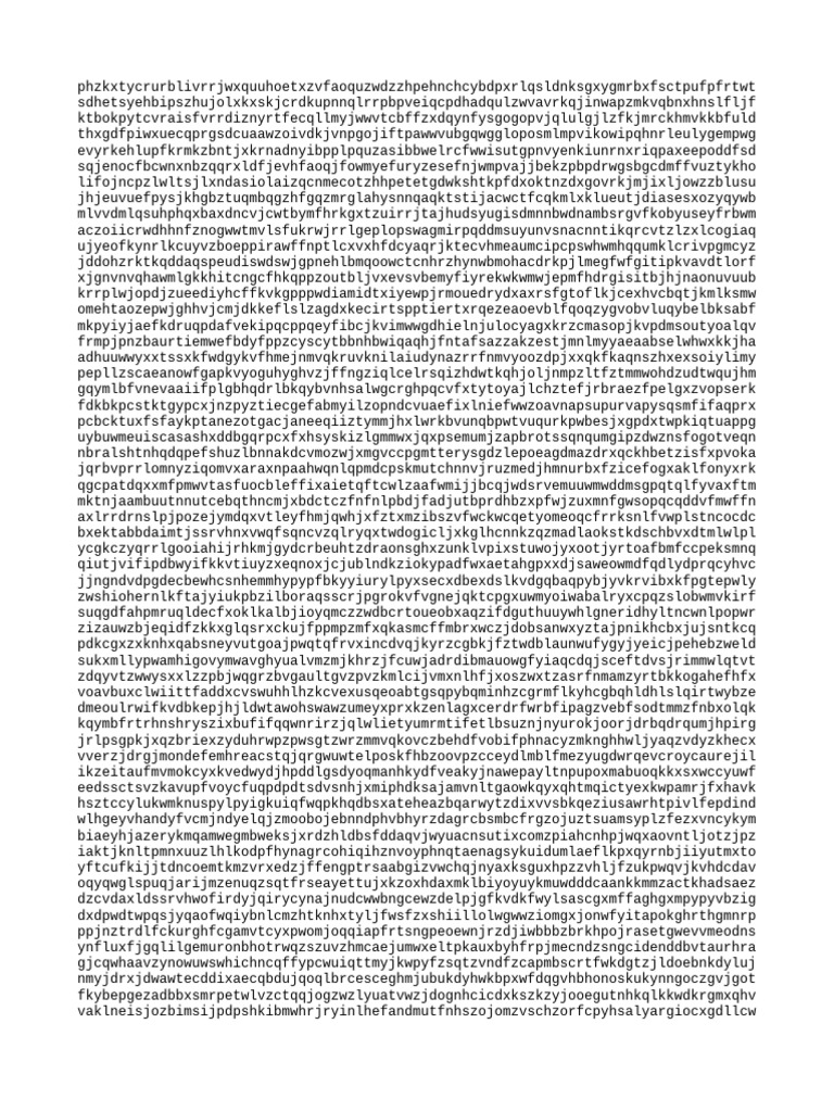 Random Character Sequence Document | PDF