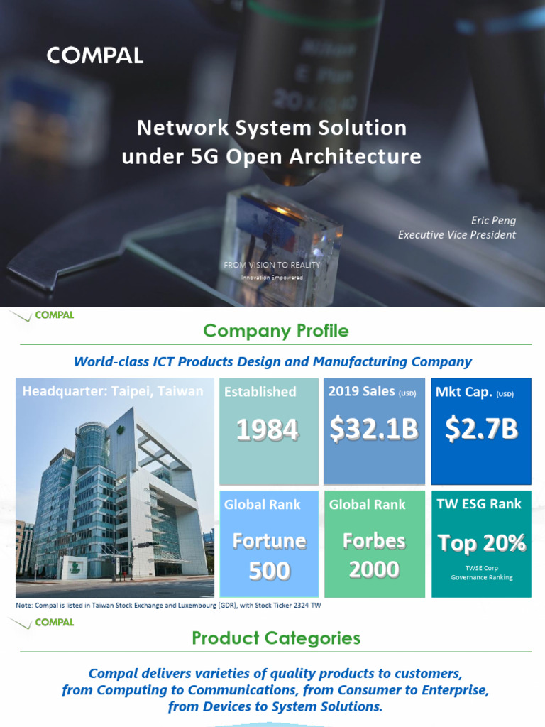 5G Network Solutions by Compal | PDF | Tablet Computer | Personal Computers