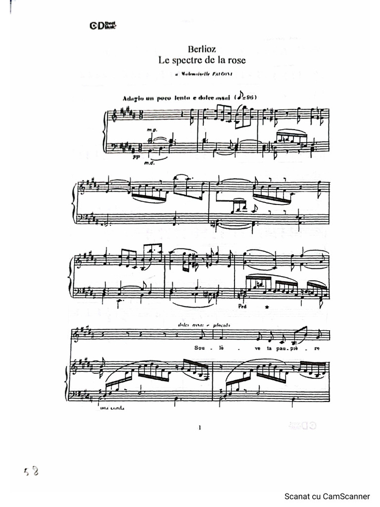 Le Spectre de La Rose - Hector Berlioz | PDF
