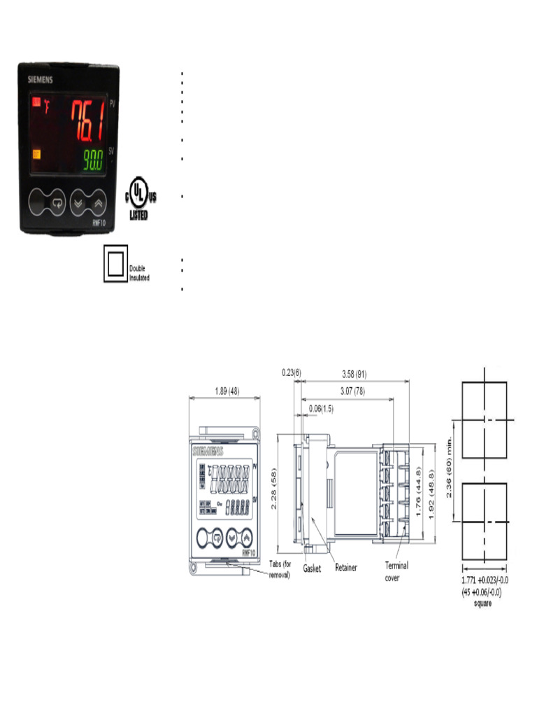 Controlador de Temp - RWF10 | PDF | Power Supply | Relay