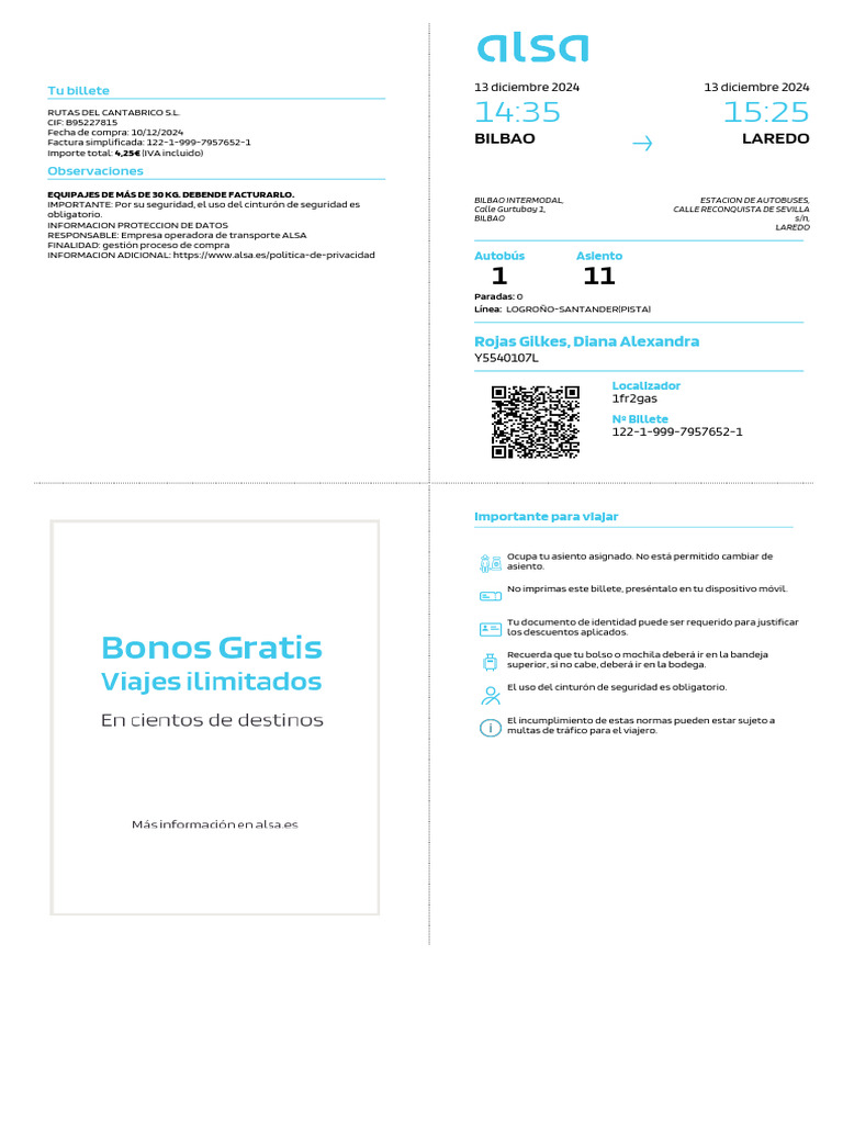 ALSA | PDF | Factura | Transporte