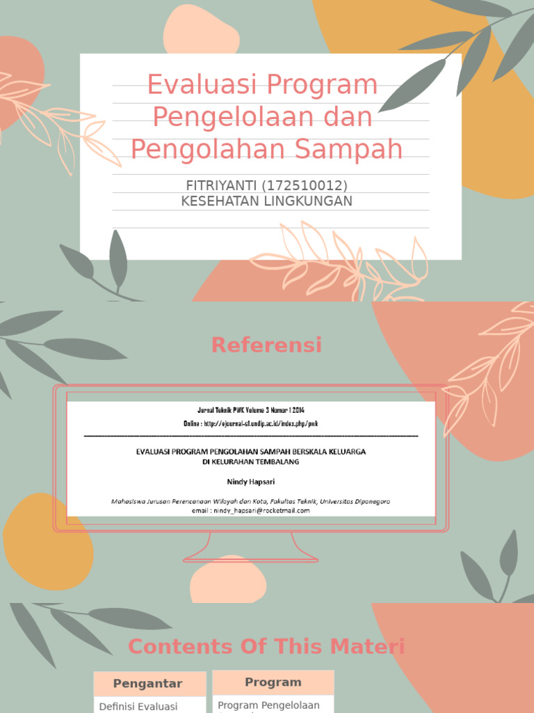 Pengelolaan Dan Pengolahan Sampah | PDF
