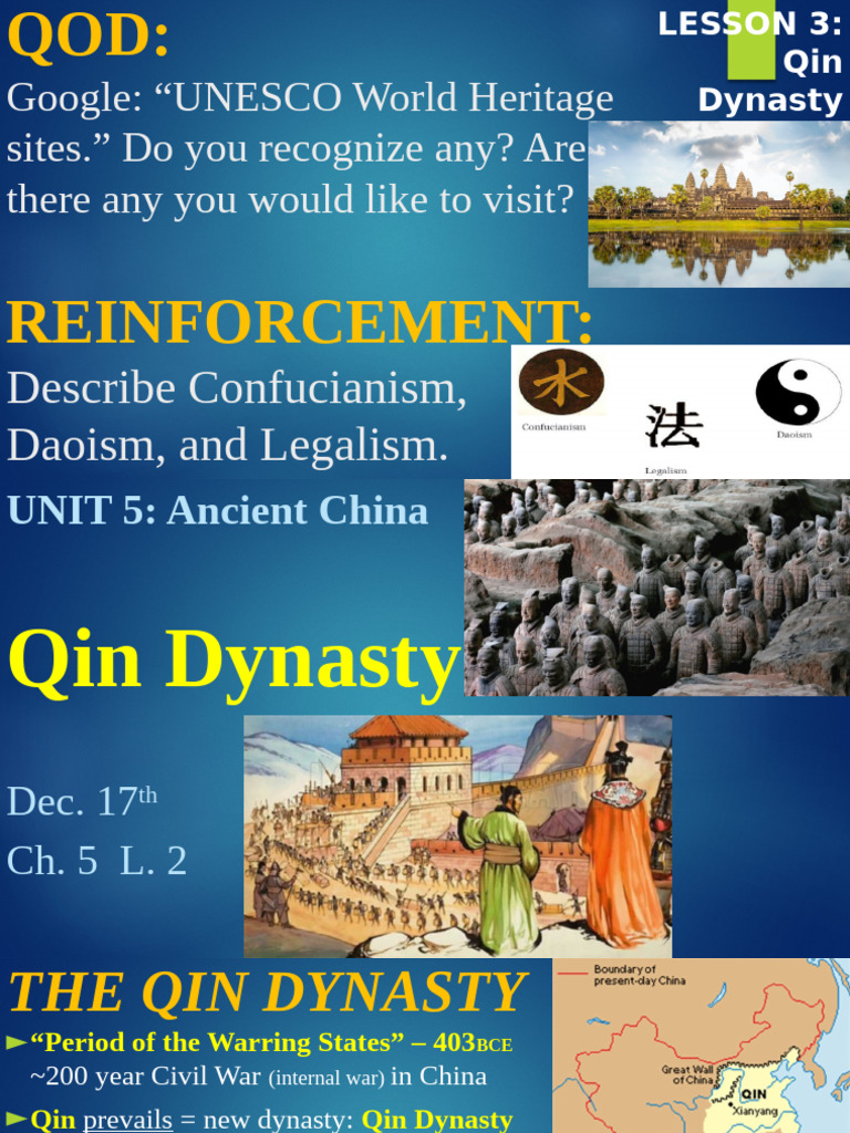 Day 3 - Qin Dynasty | PDF