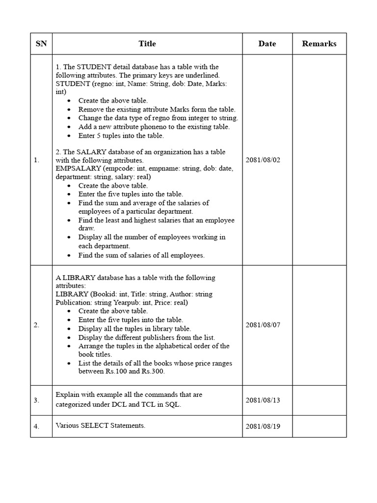 Index Page DBMS | PDF
