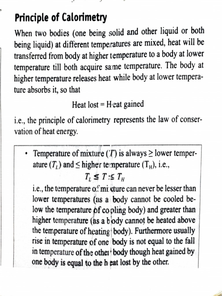 Understanding Calorimetry Principles | PDF | Heat | Latent Heat
