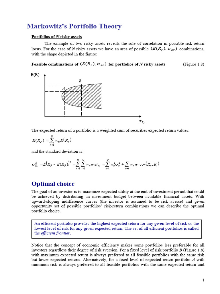 6.2 Mean-Variance Analysis | PDF | Modern Portfolio Theory ...