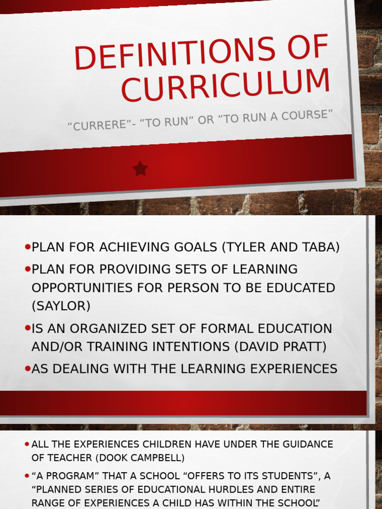 Definitions Curriculum | PDF | Curriculum | Teachers