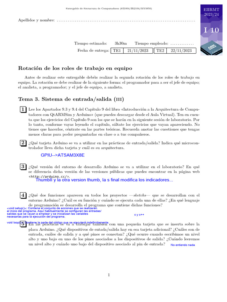 Guía de Prácticas Arduino y QtARMSim | PDF | Programa de computadora | Programación
