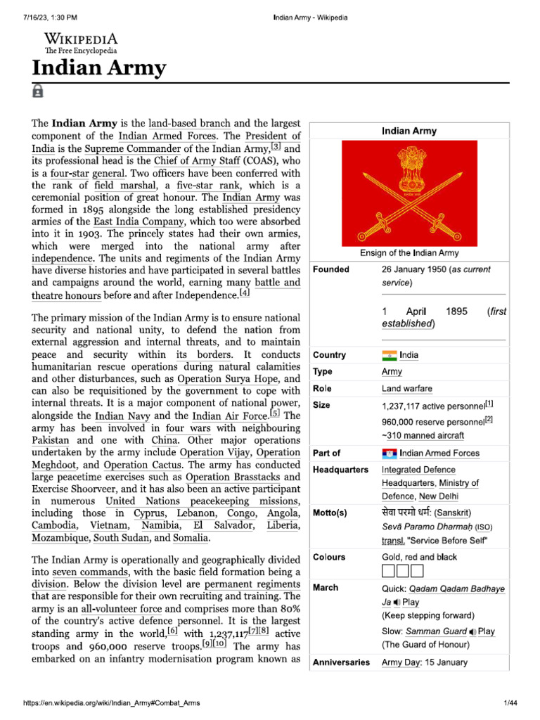 Indian Army | PDF