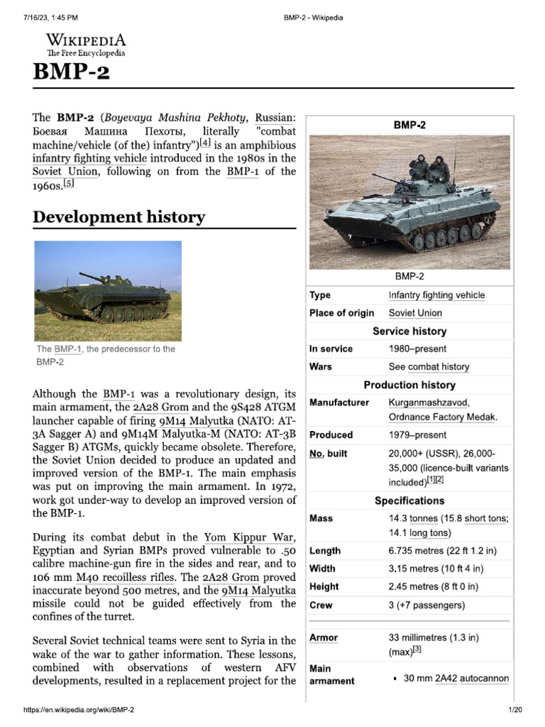 BMP 2 | PDF