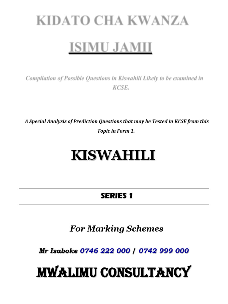 F1 Isimu Jamii Q | PDF