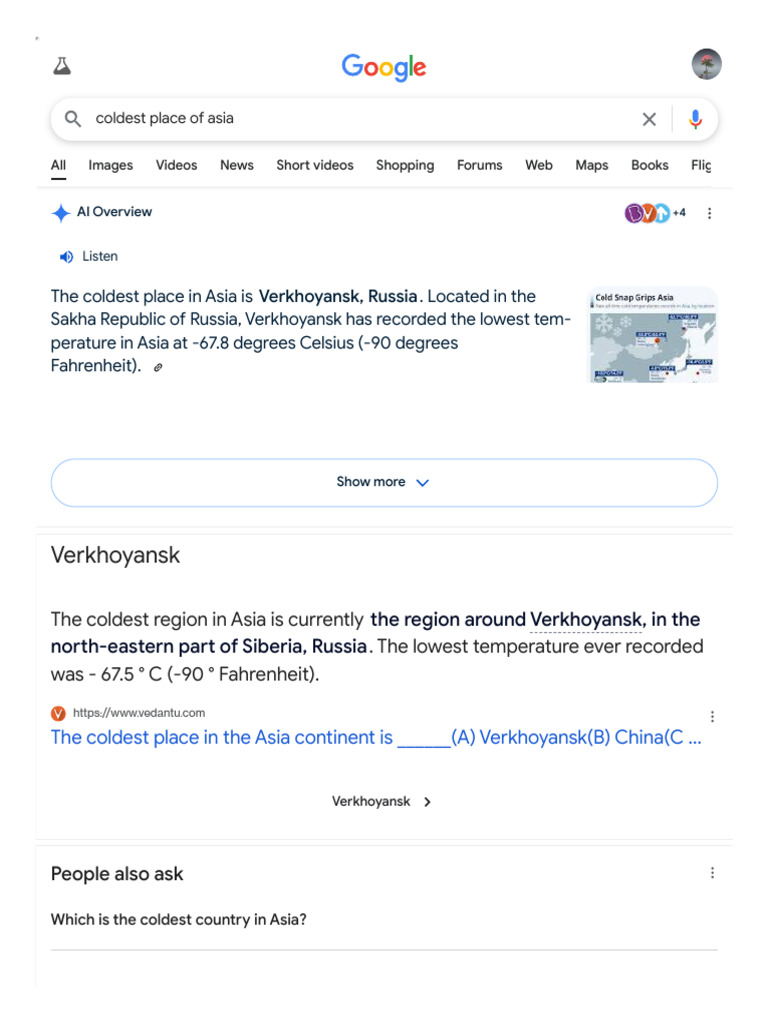 Coldest Place of Asia - Google Search | PDF