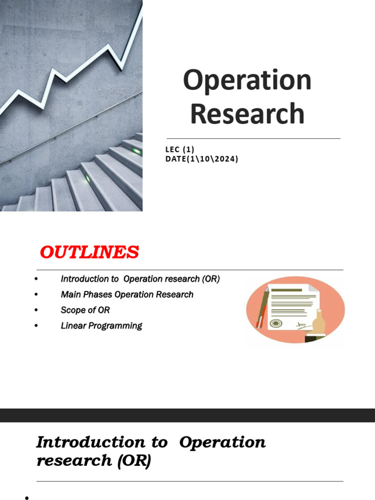 Lec 1 Operation Research | PDF | Linear Programming | Mathematical Optimization
