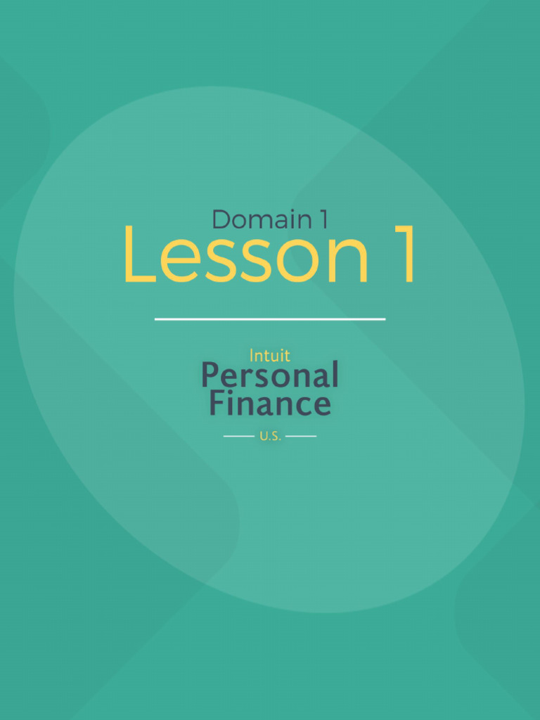 Intuit Personal Finance-U.S. D1 L1 Projects | PDF | Business | Economies