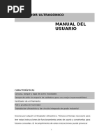 Manual de Usuario Elmasonic Easy | PDF | Ultrasonido | Quemar