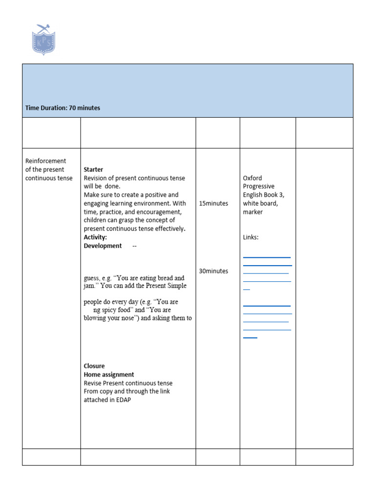 Class III English Grammar Lesson Plans | PDF | Reading Comprehension | Lesson Plan