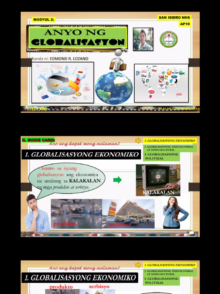 2nd Quarter 2. Anyo NG Globalisasyon | PDF