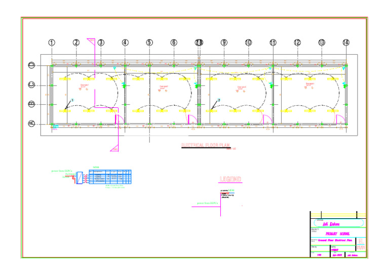 Classroom Electrical Plan Overview | PDF | Technical Drawing