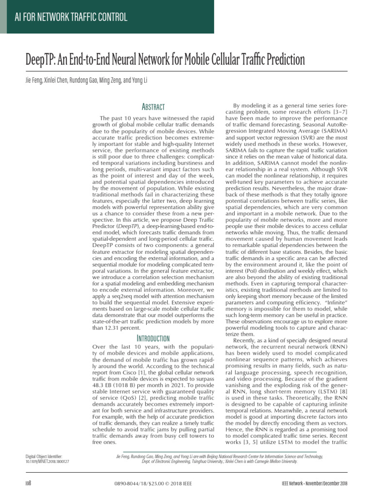 DeepTP An End-To-End Neural Network For Mobile Cellular Traffic ...