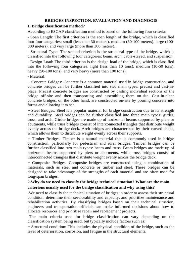 Bridges Inspection Cuong | PDF | Bending | Stress (Mechanics)