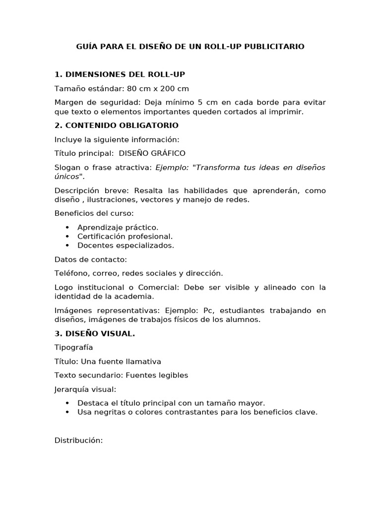Guia Roll Up Diseño Grafico Cesar Gonzalez | PDF | Diseño | Diseño gráfico